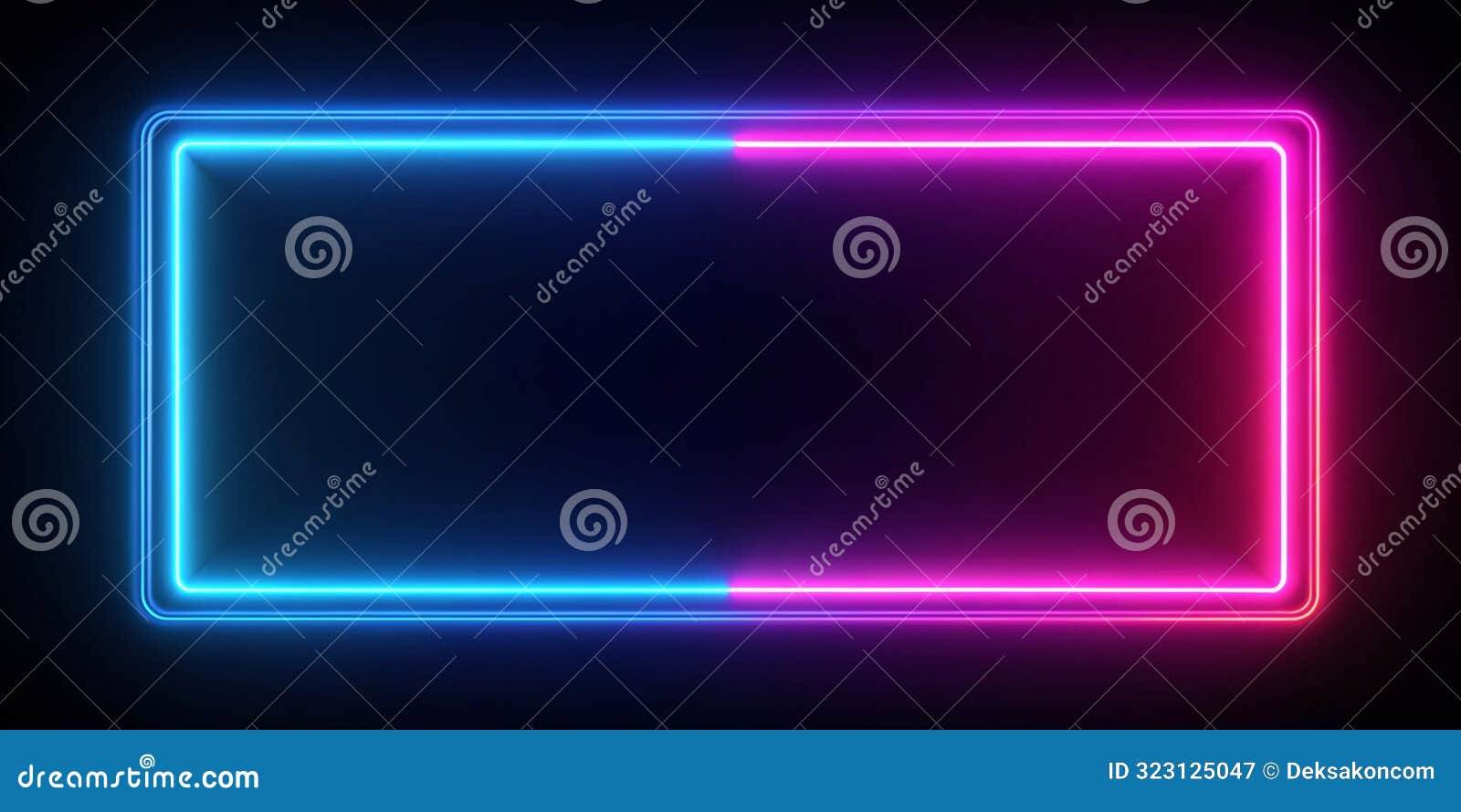 A Rectangular Frame Made of Two Moving Neon Lights AI-Generated Content ...