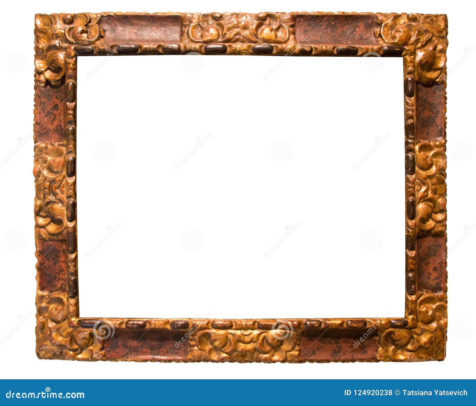 Rectangular Frame for a Mirror on Isolated Background Stock Photo ...