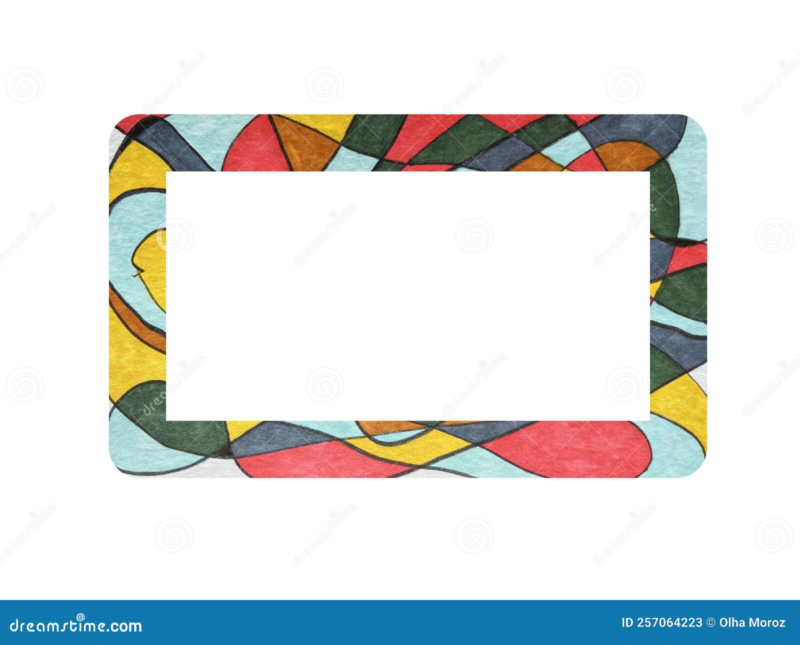 Rectangular Frame Multicolored Frame Drawn with Markers. Stock ...