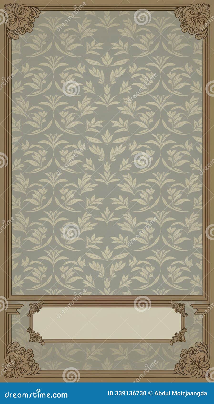 Ornate Frame with Vintage Borders and Subtle Background Pattern, Formal ...