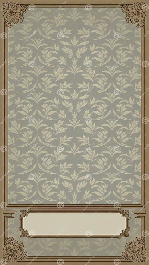 Ornate Frame with Vintage Borders and Subtle Background Pattern, Formal ...