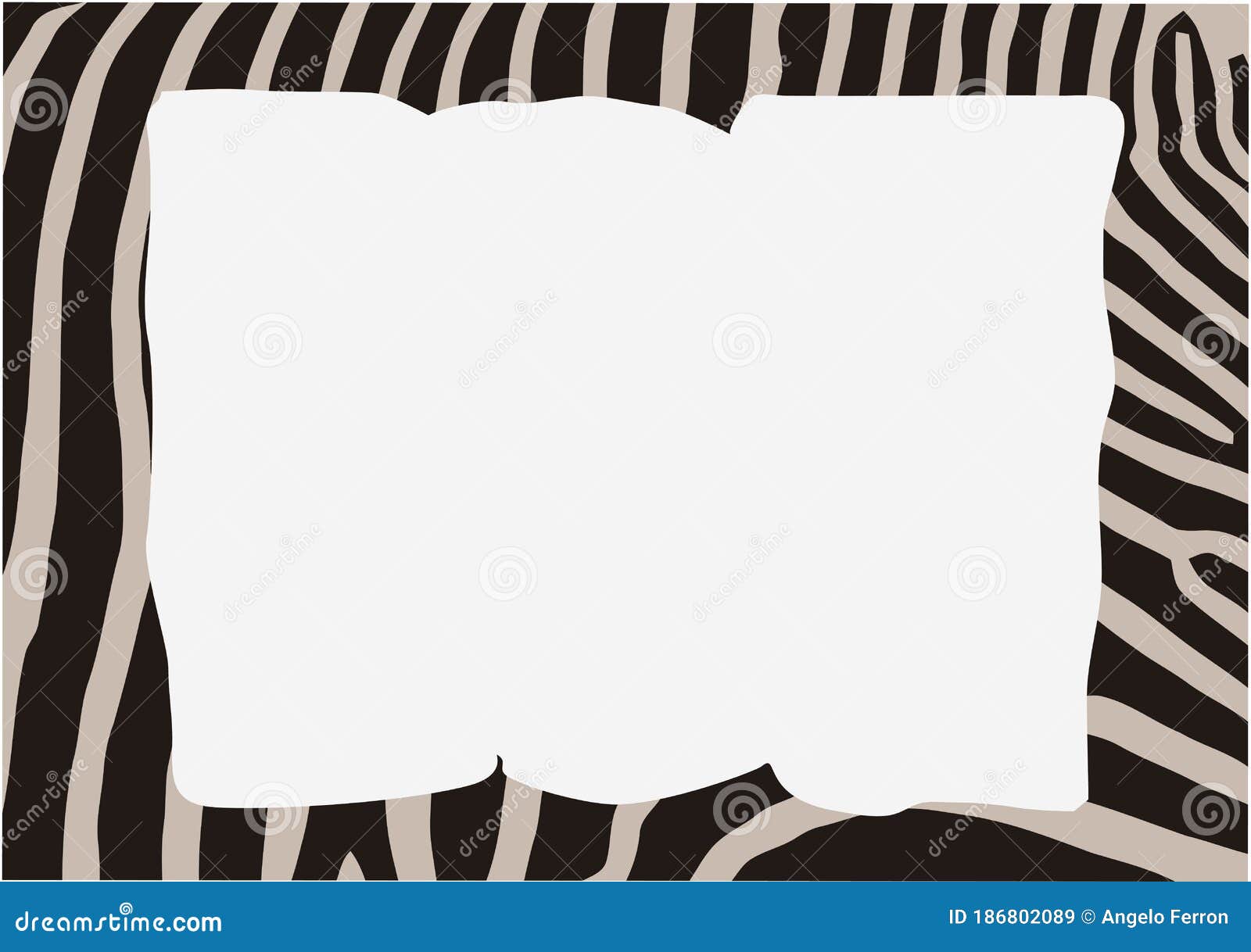 Rectangular Frame Of Paintings With Animal Skin Design Cartoon Vector ...