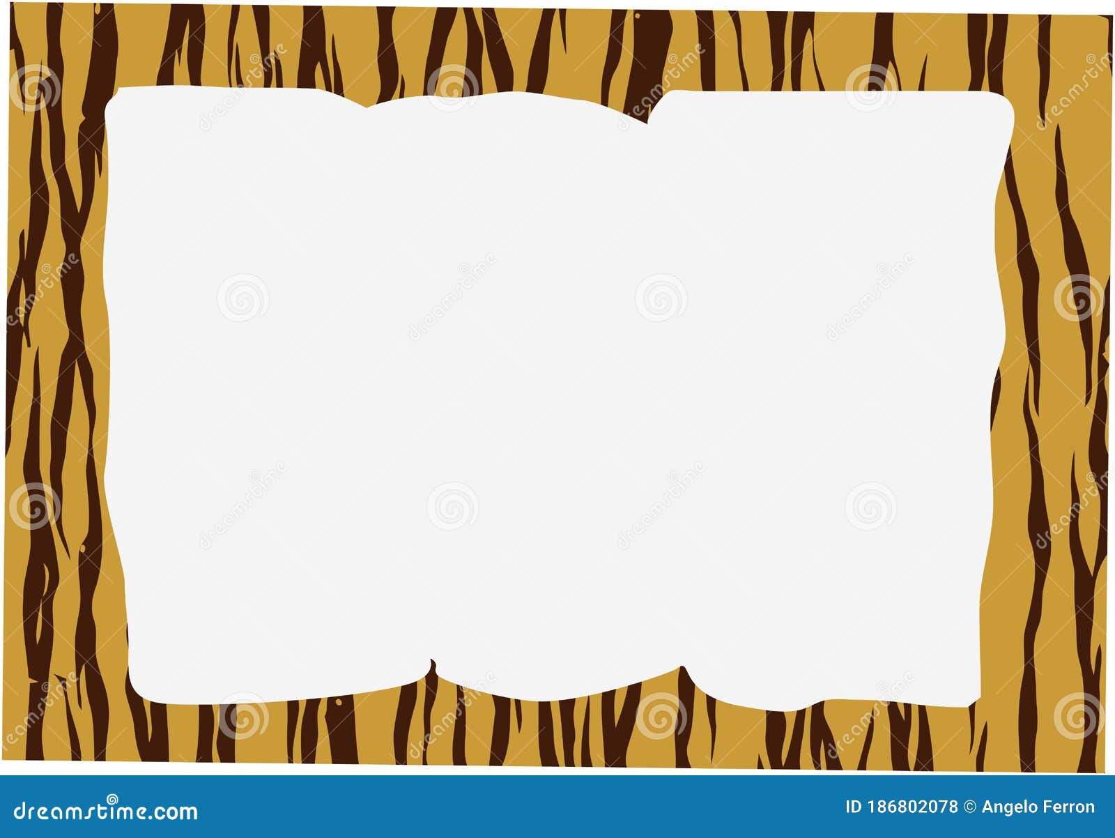 Rectangular Frame Of Paintings With Animal Skin Design Vector ...