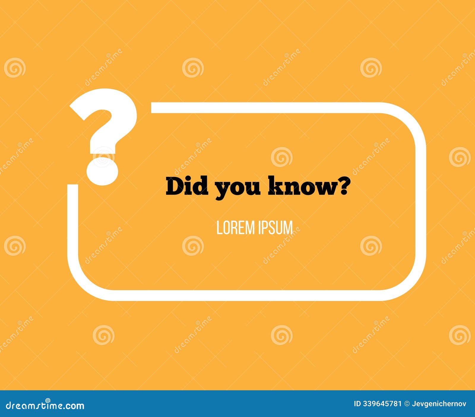 Rectangular Frame with Question Mark on Colorful Background Stock ...