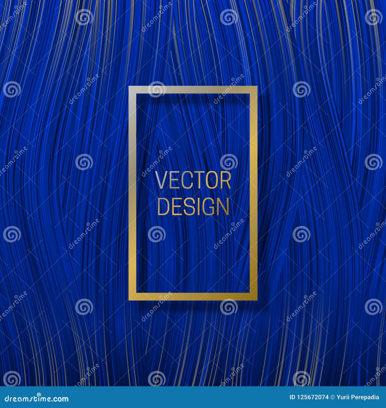 Rectangular Frame on Saturated Blue Background. Trendy Packaging Design ...