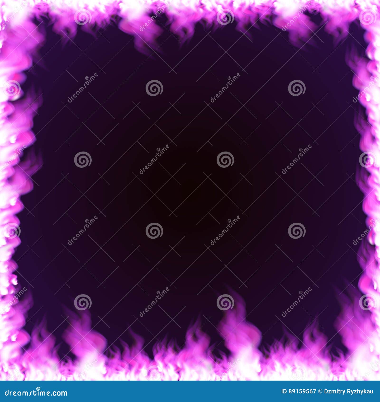 Rectangular Frame Surrounded with Flame Stock Vector - Illustration of ...