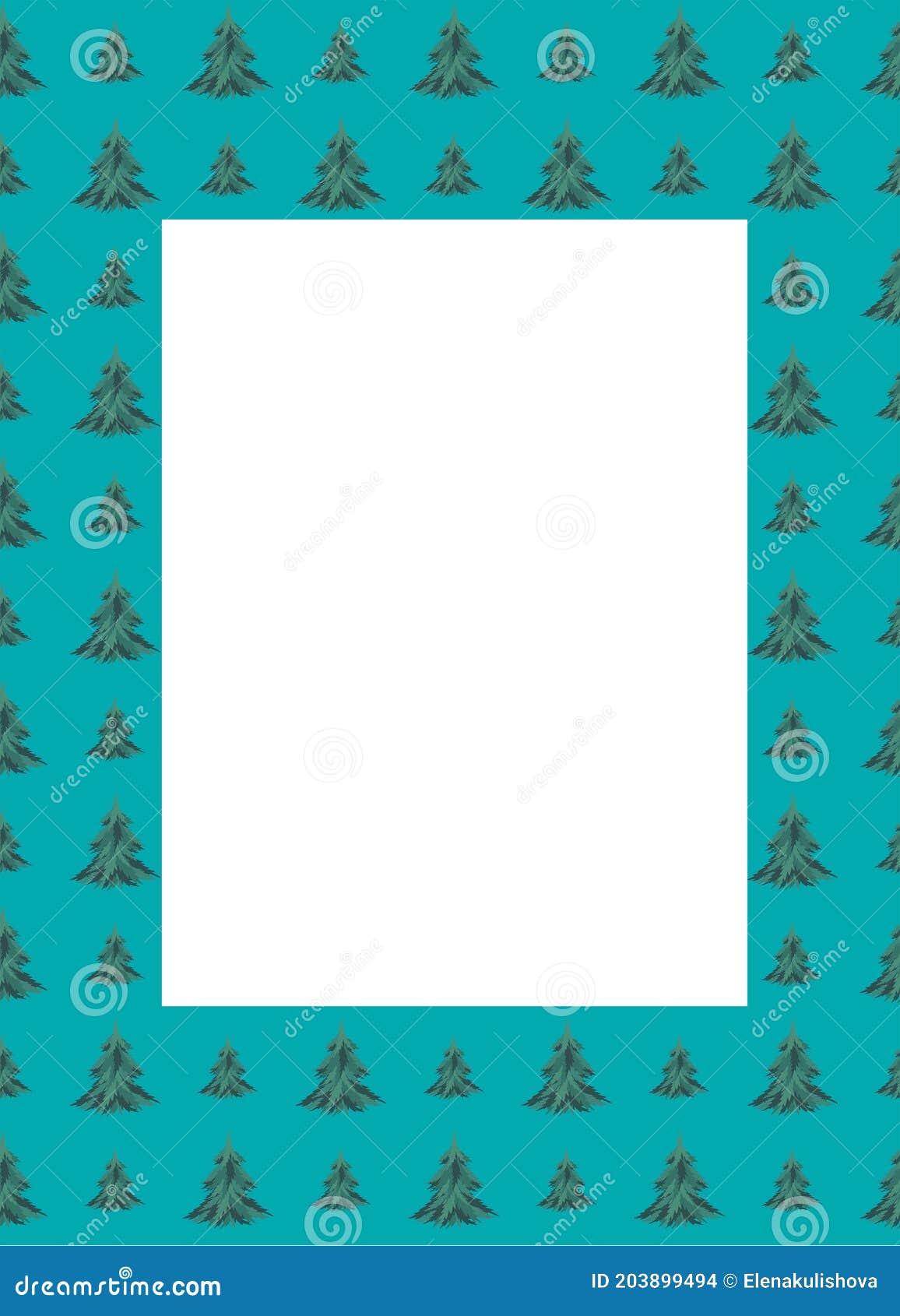 Rectangular Frame Template with Ornament from the Pattern with the ...