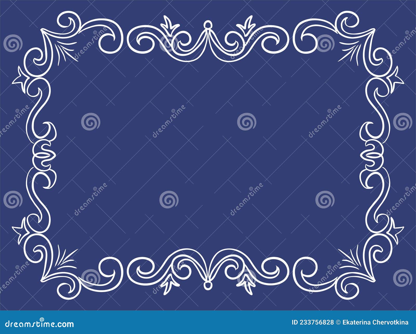 Rectangular Frame for Text with a Pattern Stock Vector - Illustration ...