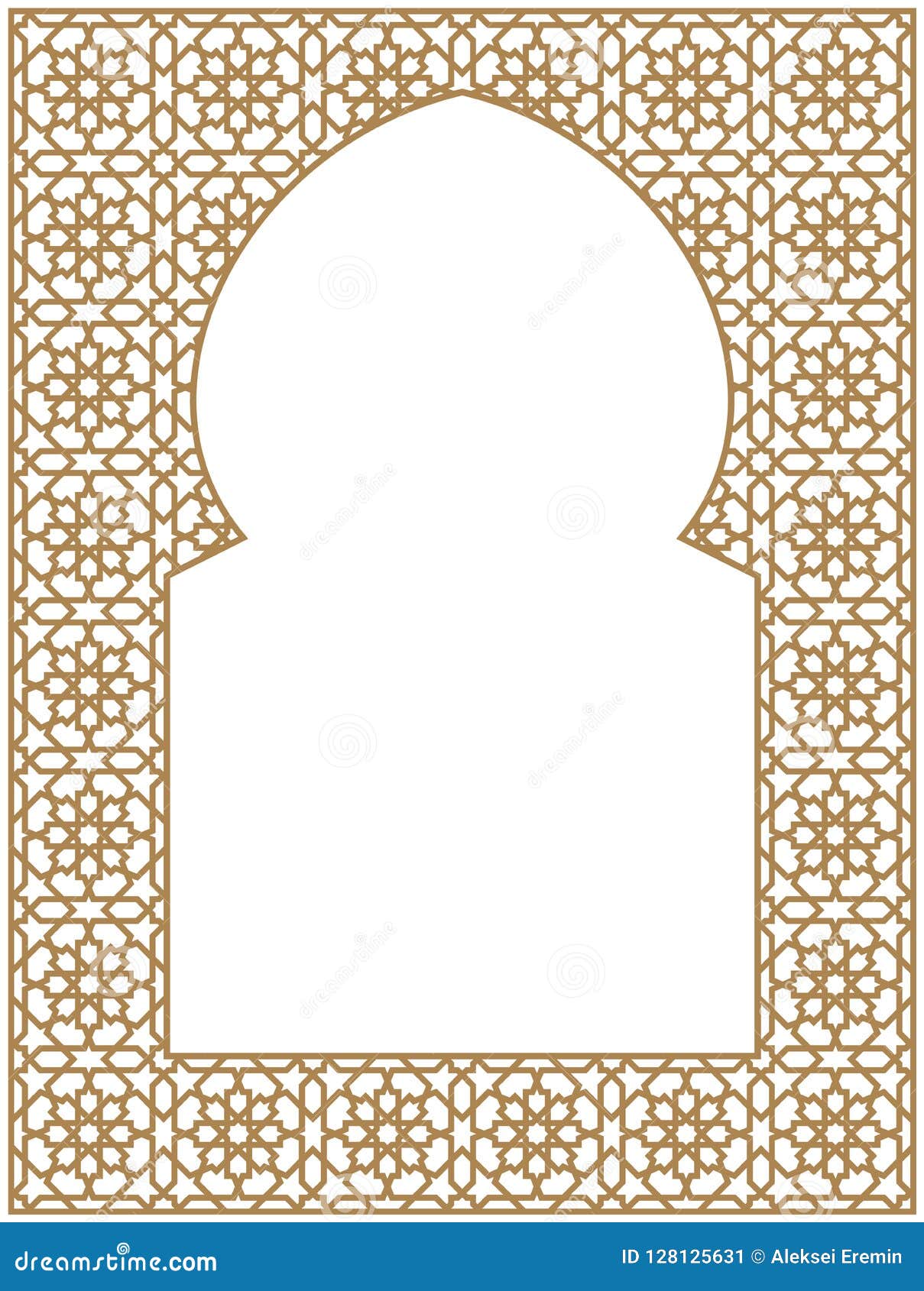 Rectangular Arabic Ornament Islamic Frame Border, Black Color ...