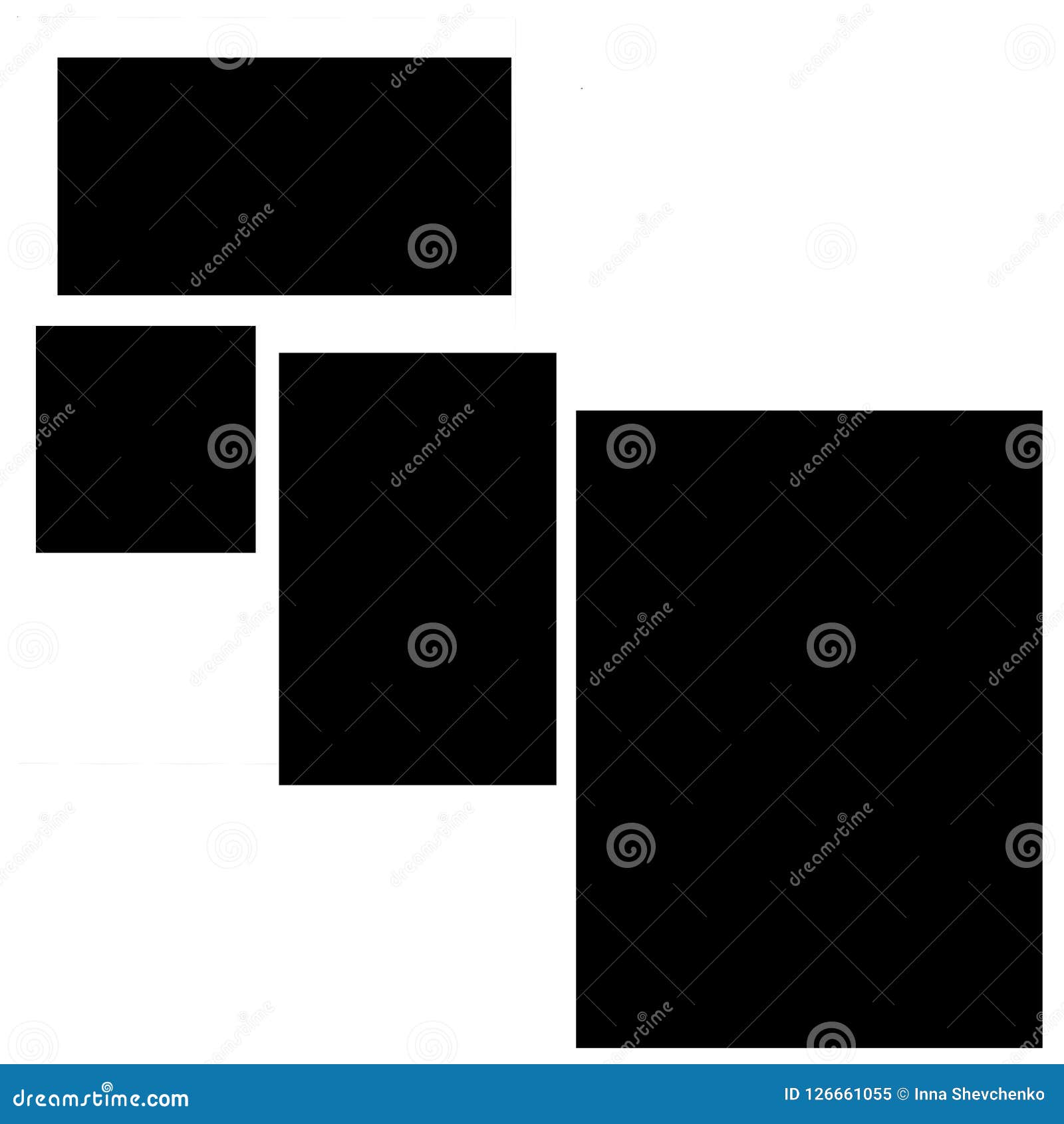 Rectangular Frames, Empty Frames Stock Illustration - Illustration of ...