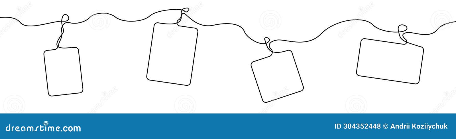 Rectangular Frames Icon Line Continuous Drawing Vector. One Line ...