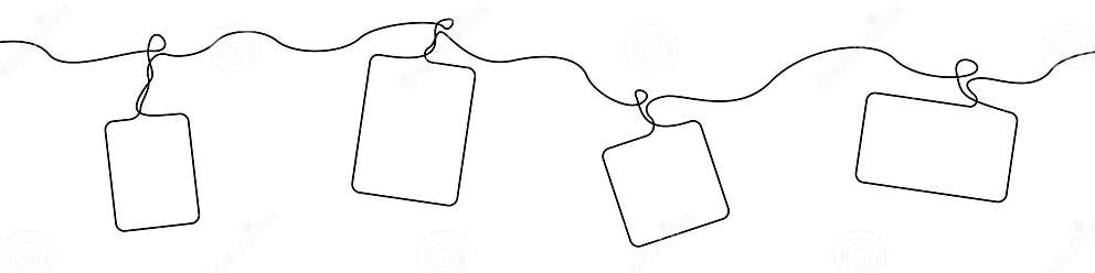 Rectangular Frames Icon Line Continuous Drawing Vector. One Line ...