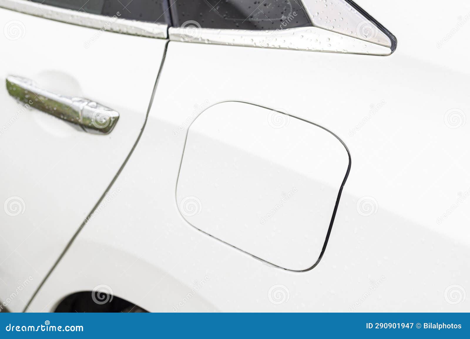 Rectangular Fuel Door or Petrol Flap of a Car Closeup View Stock Image ...