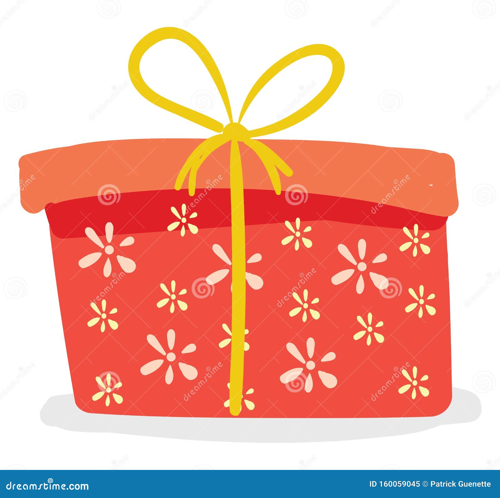 A Rectangular Present Box with Beautiful Decorative Paper Tied with a ...