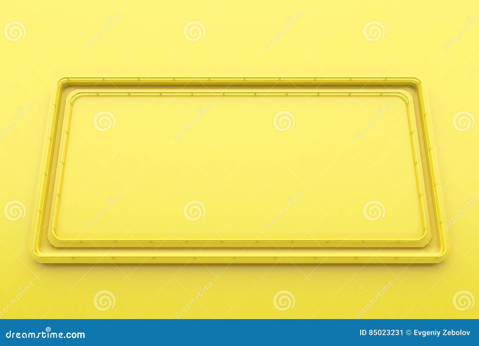 Rectangular Glossy Colored Plate with Corners from Tubes Stock ...