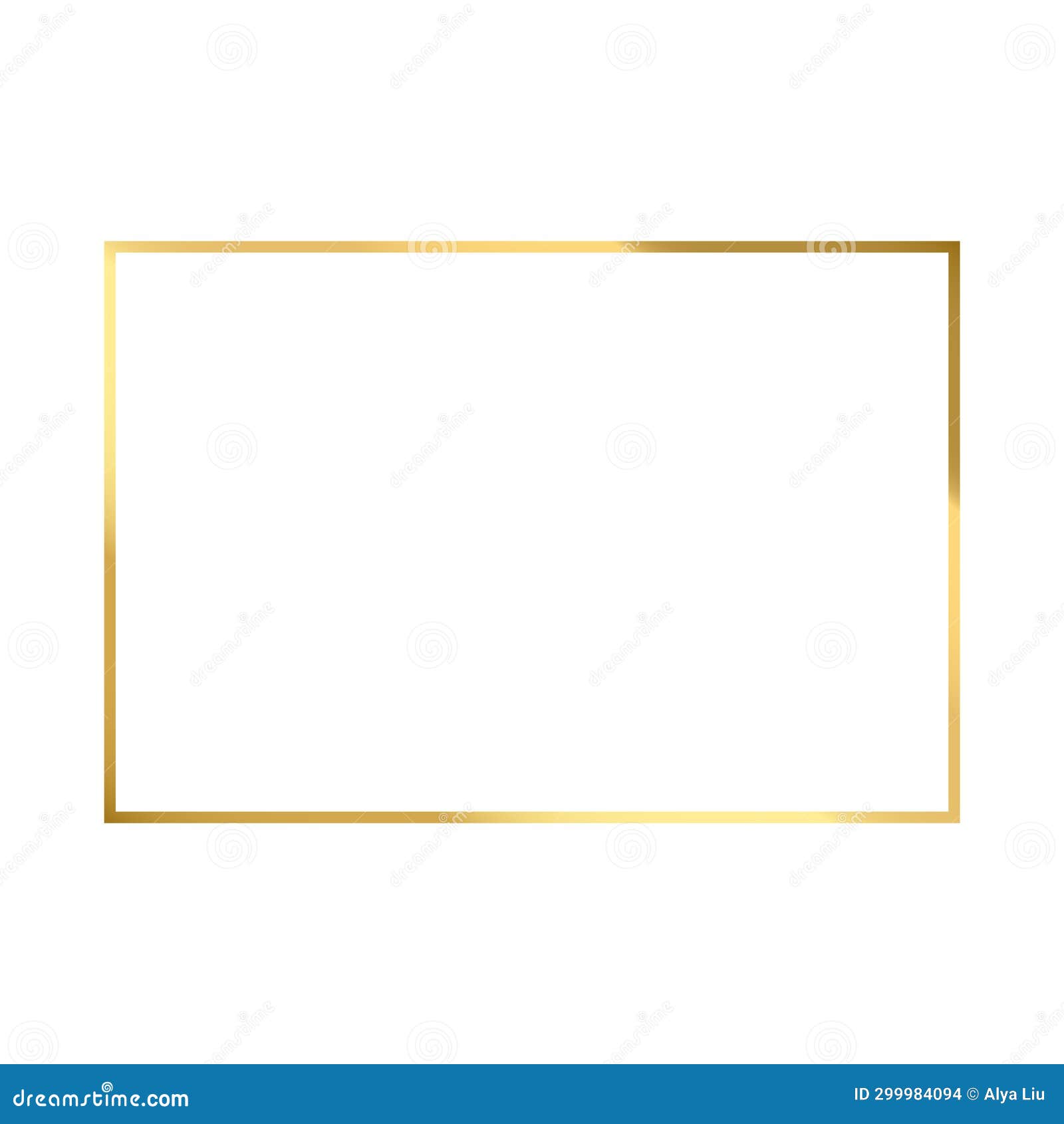 Rectangular Gold Frame. Elegant Decoration. Stock Vector - Illustration ...