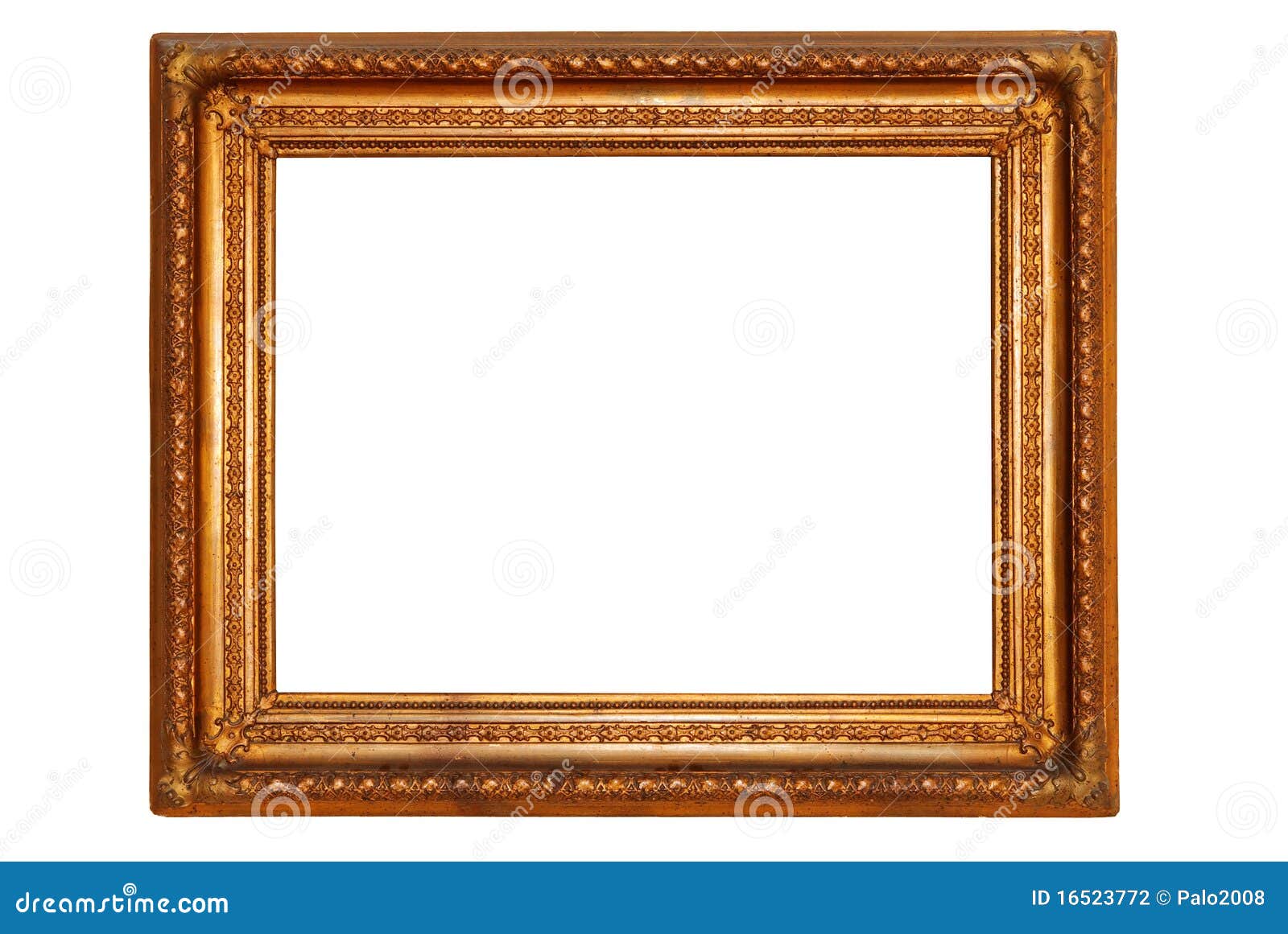 Rectangular Gold Plated Wooden Picture Frame Stock Photo - Image of ...