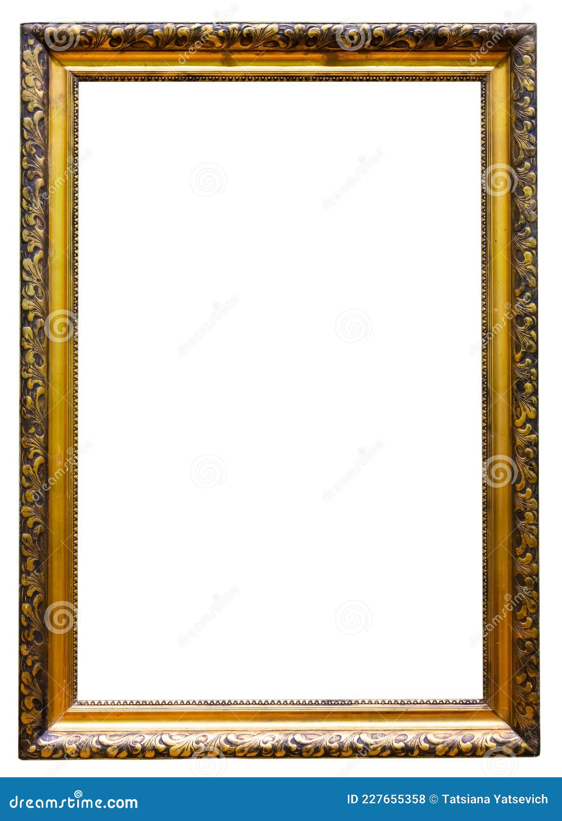 Beautiful Rectangular Frame for a Mirror on Isolated Background Stock ...