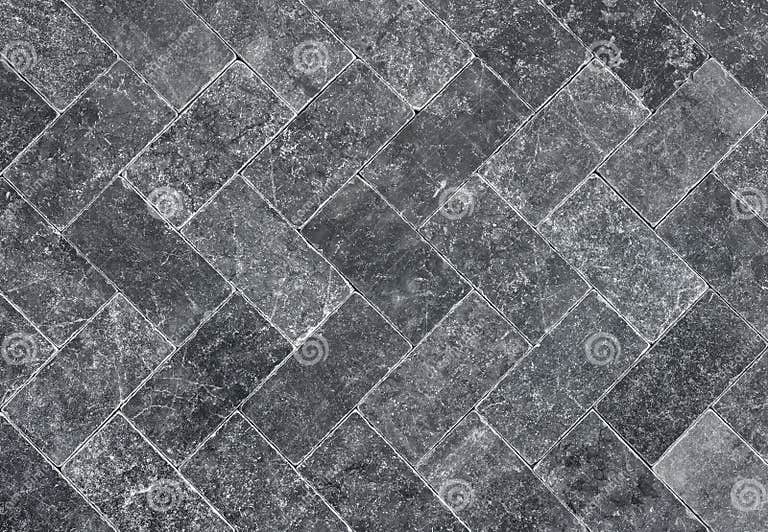 Rectangular Granite or Marble Old Street Tiles or Pavers Stock Photo ...
