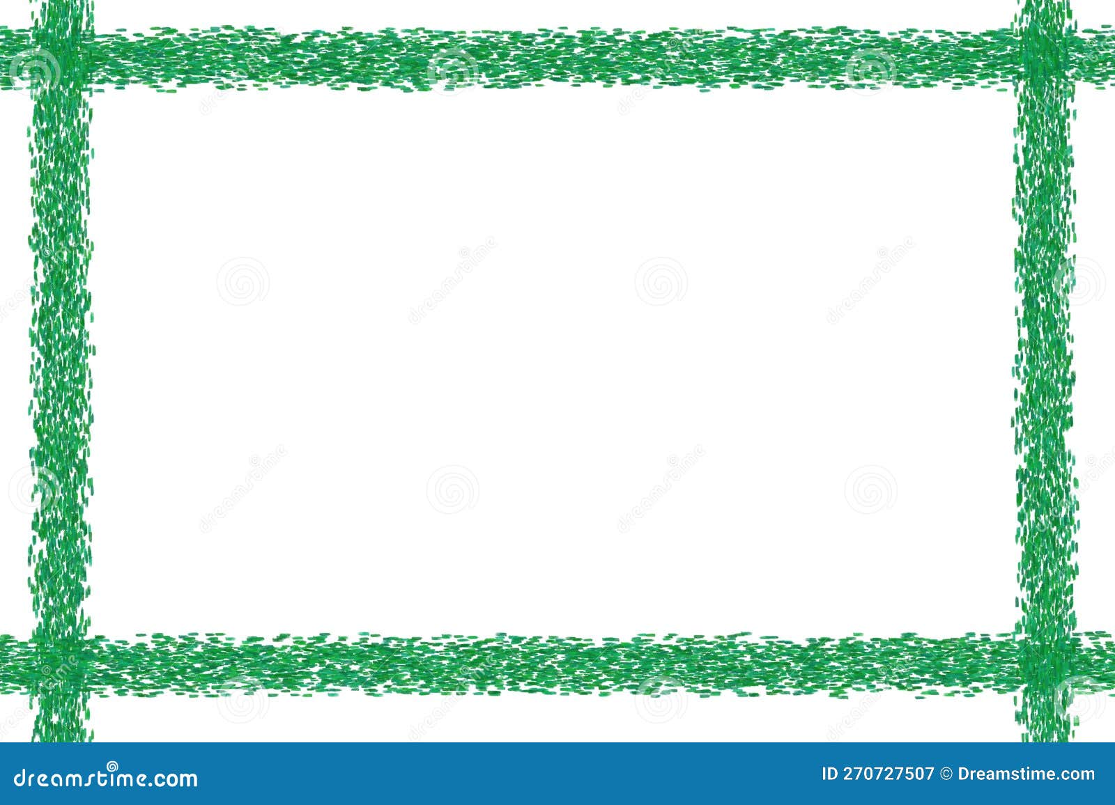 Rectangular Green Banner Frames, Borders, Painted on Transparent ...