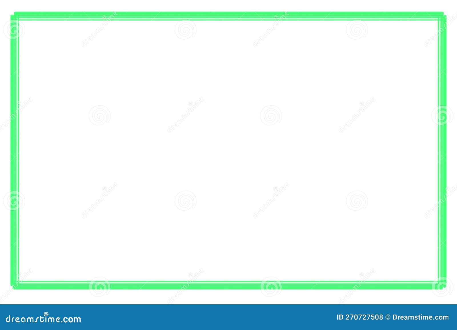 Rectangular Green Banner Frames, Borders, Painted on Transparent ...