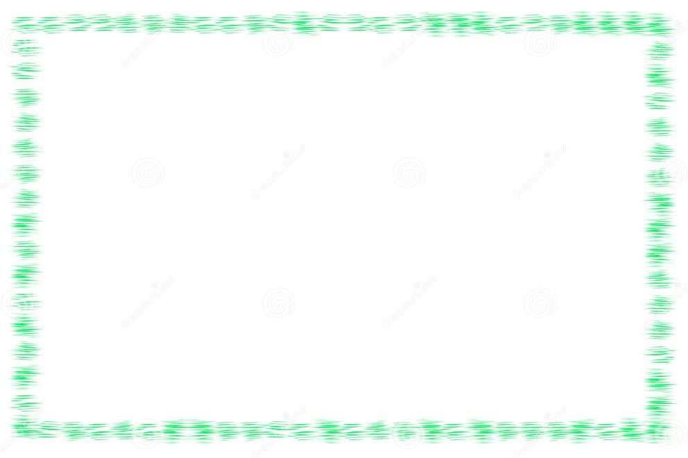 Rectangular Green Banner Frames, Borders, Painted on Transparent ...