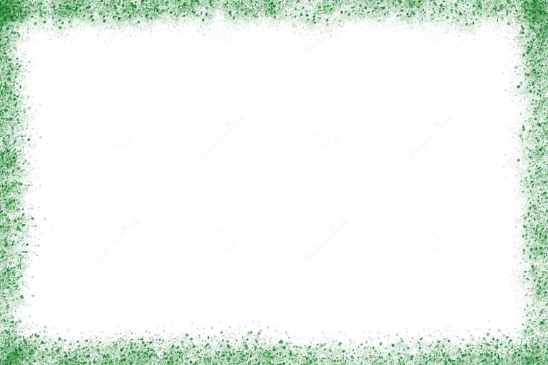 Rectangular Green Banner Frames, Borders, Painted on Transparent ...