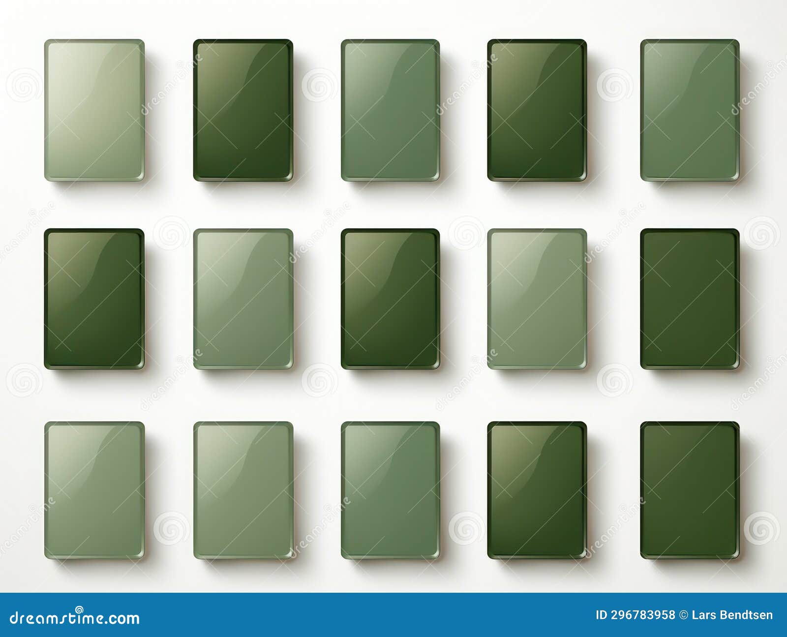 Rectangular Green Paper Stickers with a Matte Finish - AI Generated ...