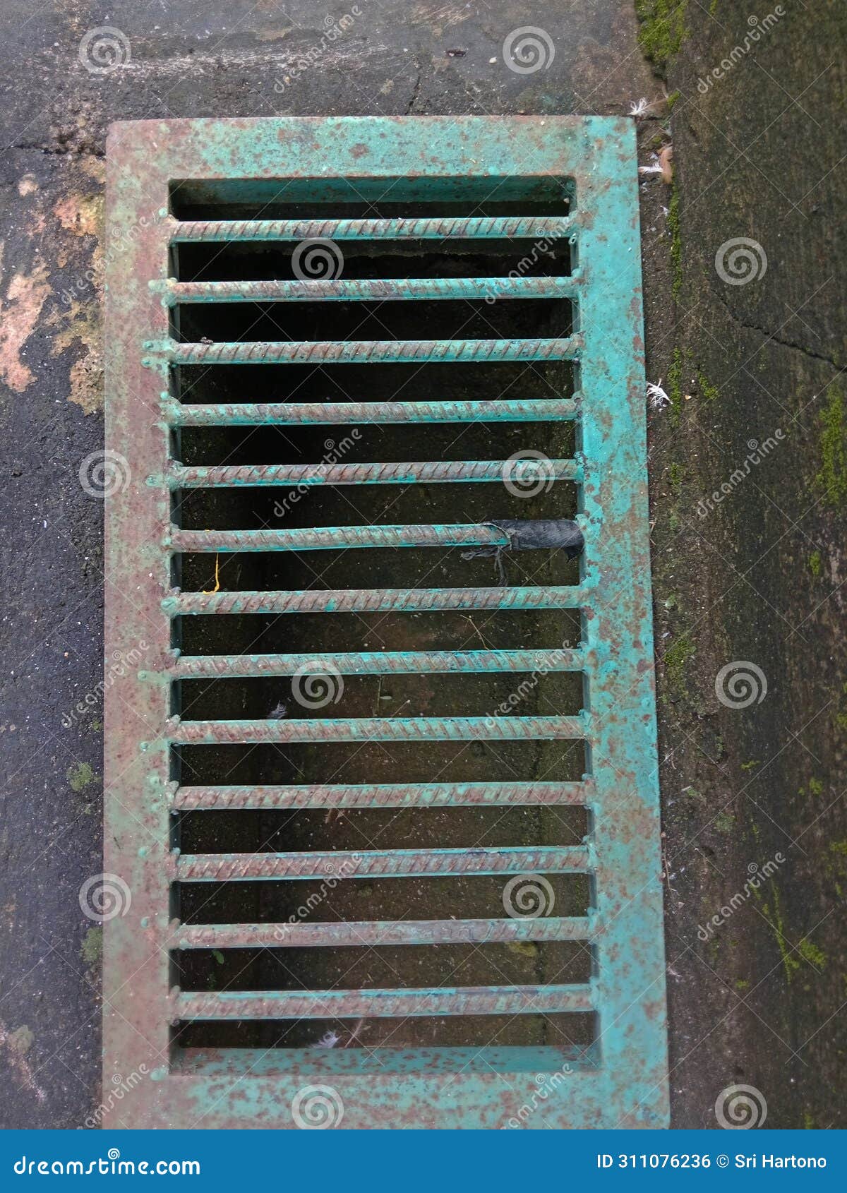 Rectangular Grid As a Water Drainage Channel Stock Photo - Image of ...
