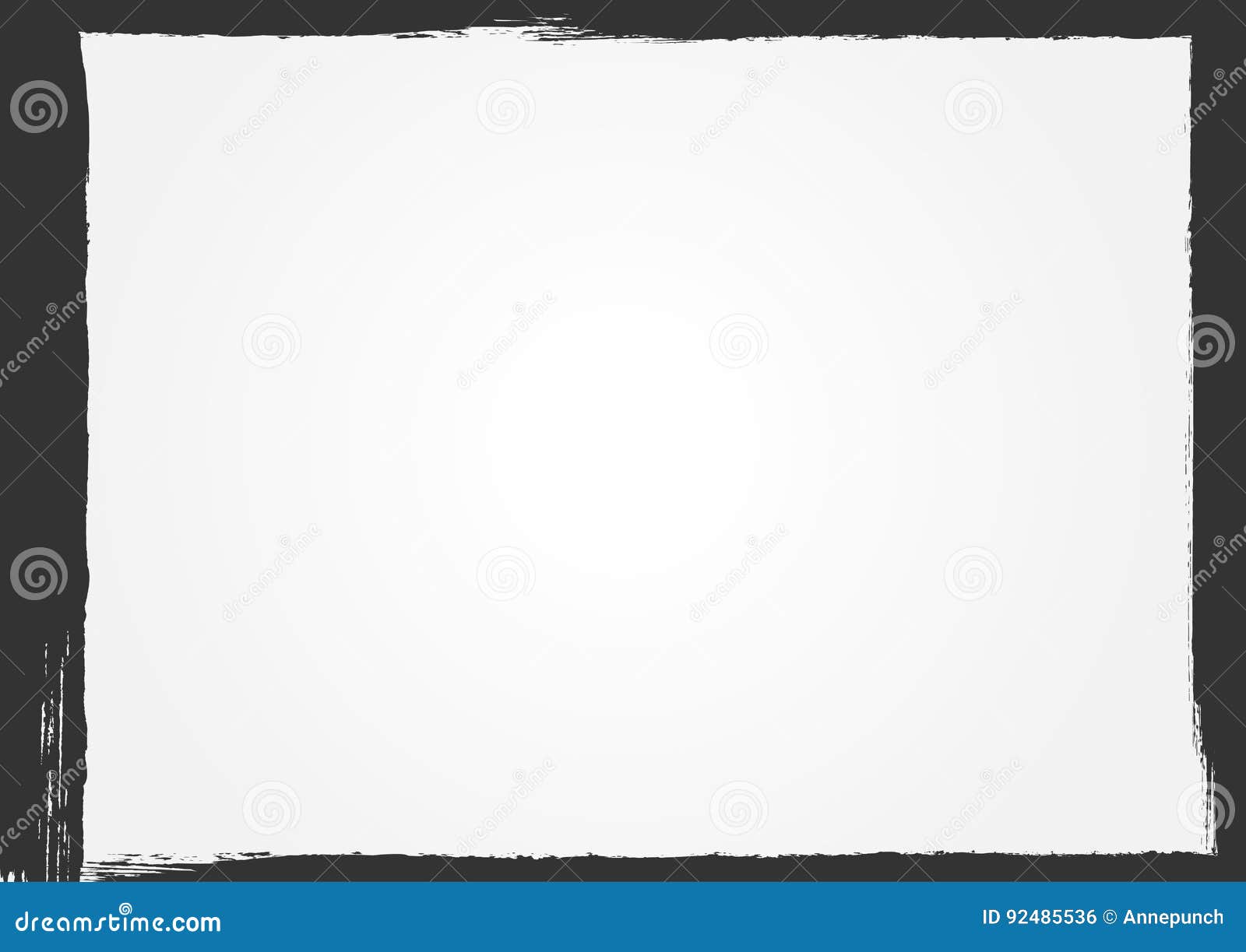 Rectangular Grunge Banner. Horizontal Background With A Frame Painted By A Brush. Vector ...