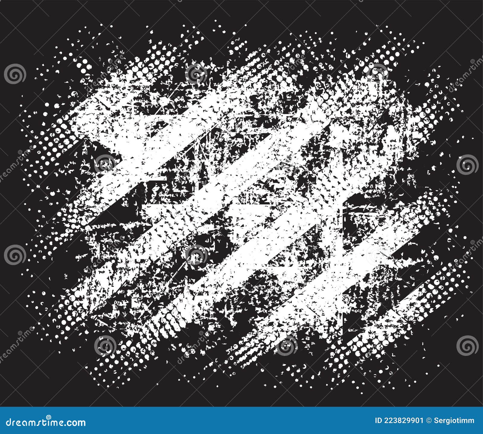 Rectangular Grunge Halfton, Texture with Shabby Old Stripes in Black ...