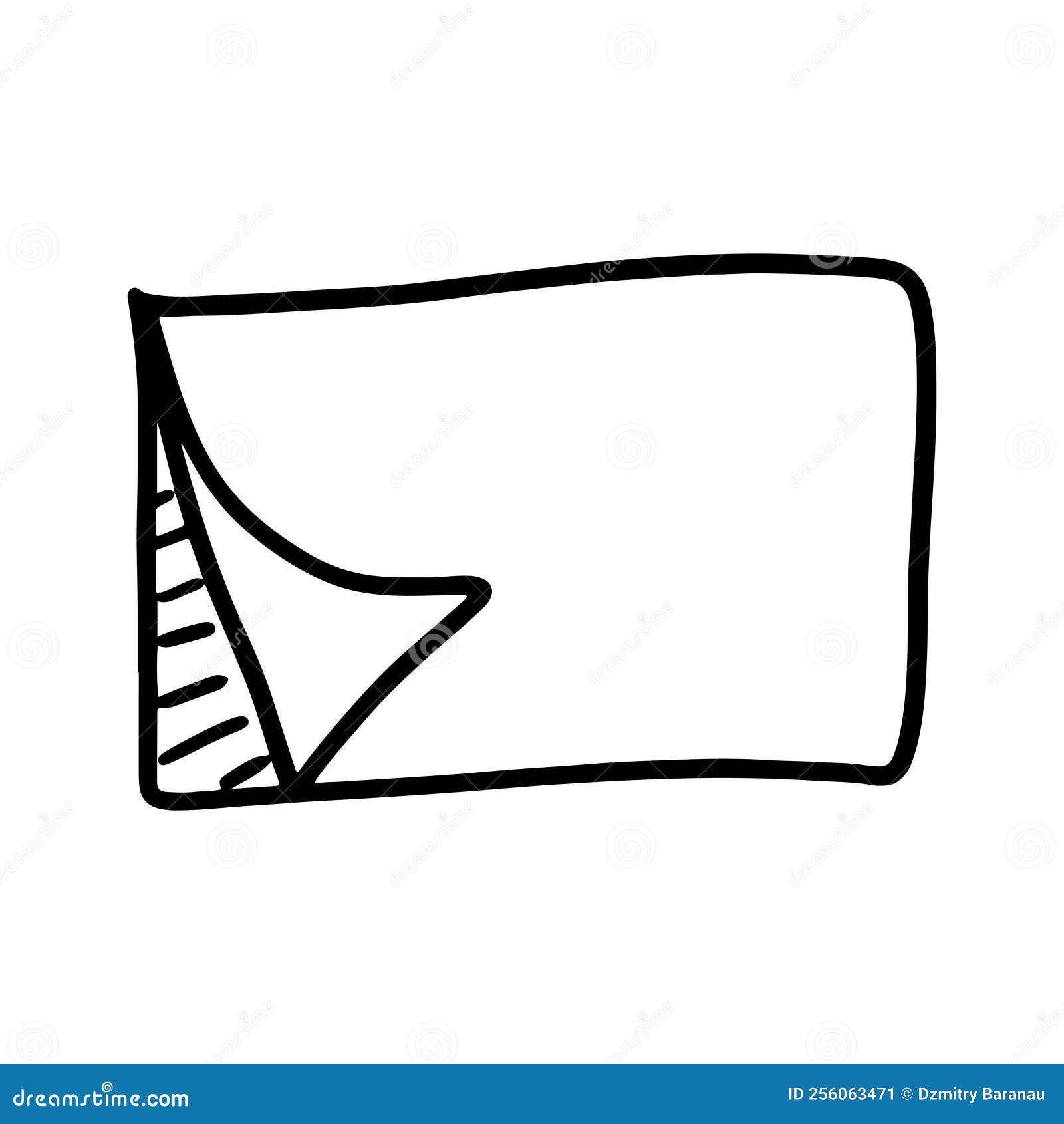 Rectangular Hand Drawn Frame. Doodle in Linear Style with Scribble ...