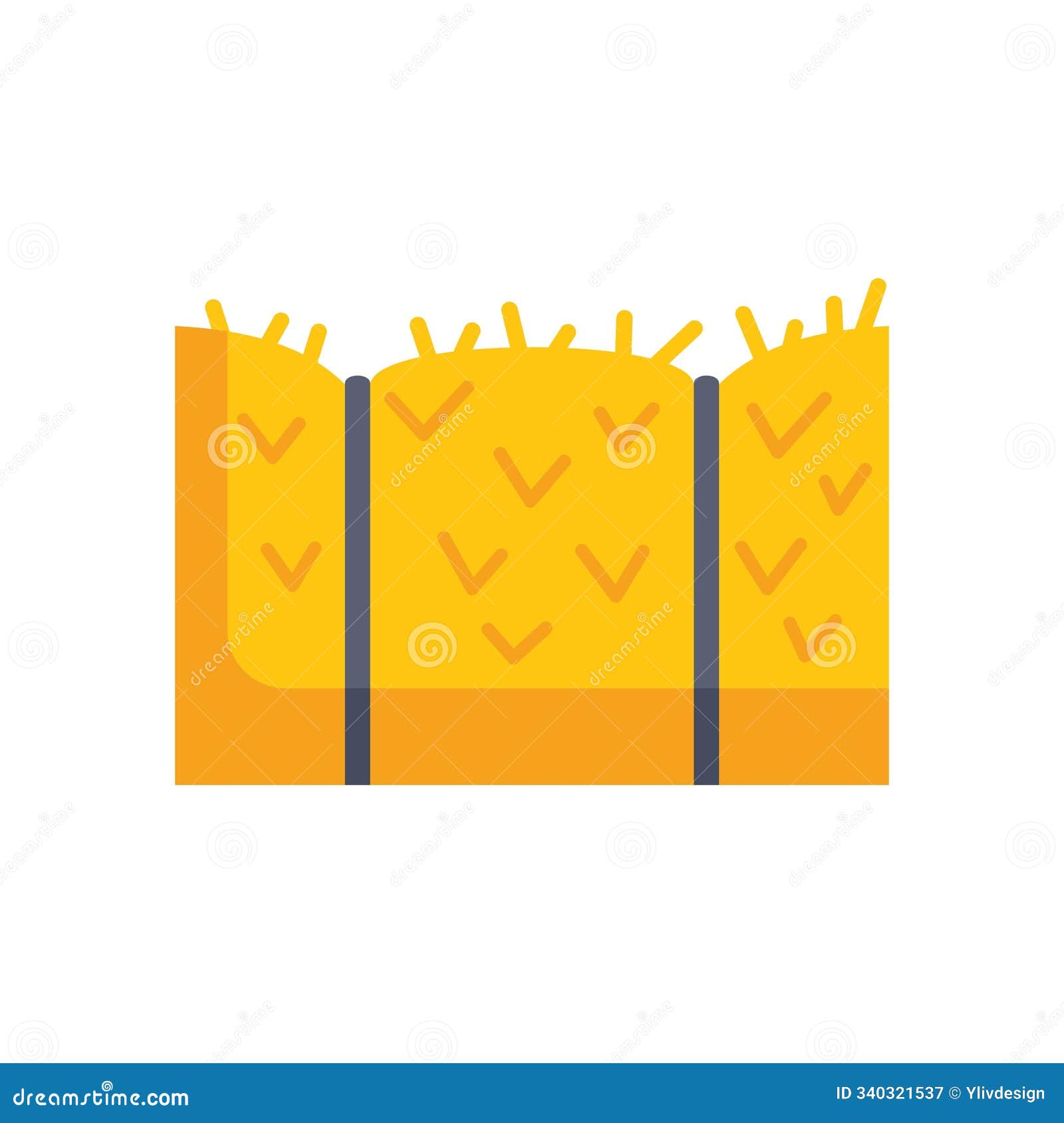 Rectangular Hay Bale Tied with Ropes for Animal Feed at the Farm Stock ...