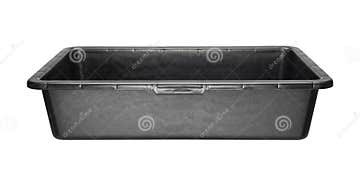 Rectangular Heavy Duty Black Plastic Basin Stock Image - Image of ...
