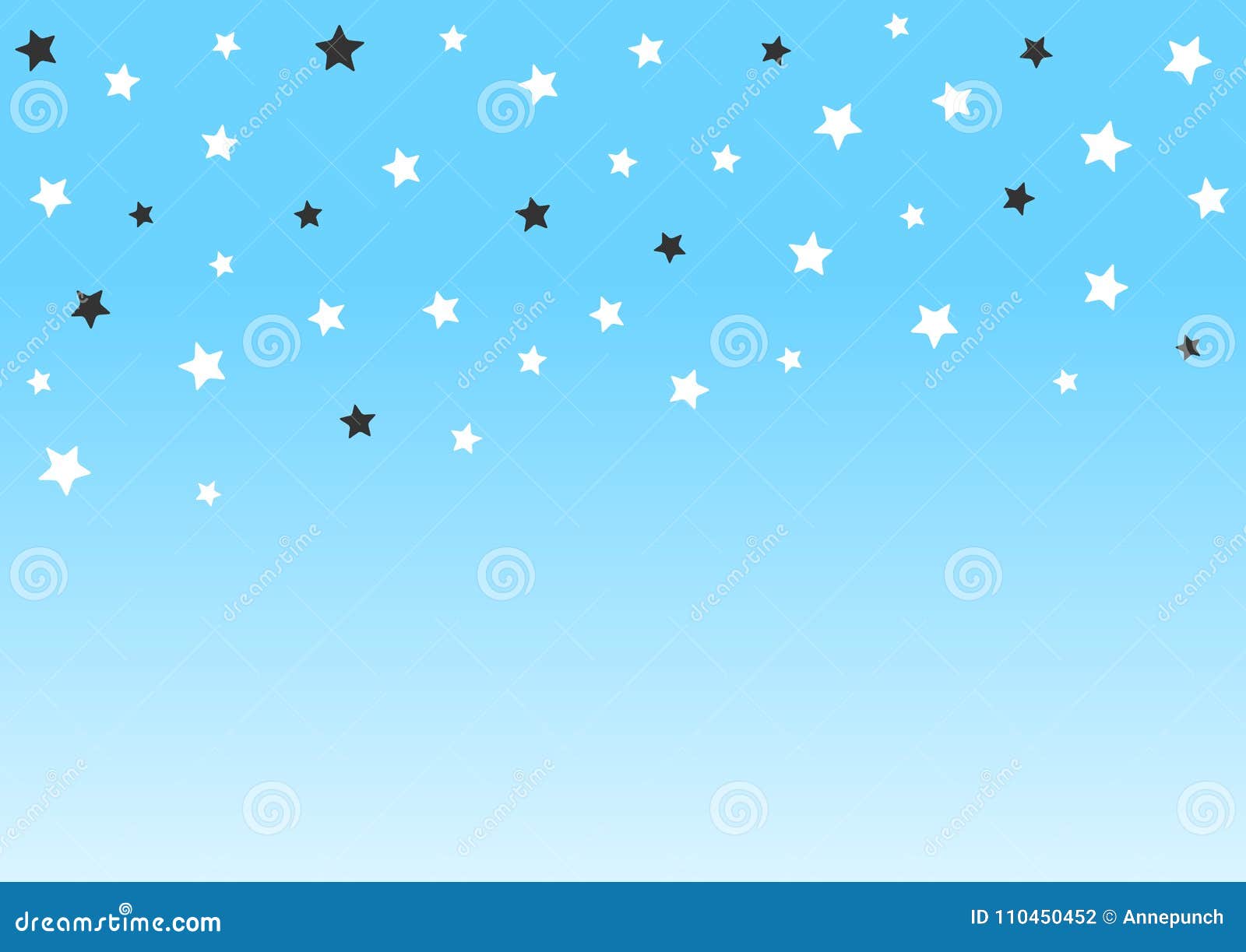 Rectangular Horizontal Background with Falling Stars. Simple Modern ...