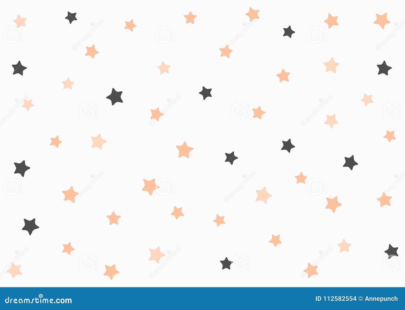 Rectangular Horizontal Background with Randomly Scattered Stars. Stock ...
