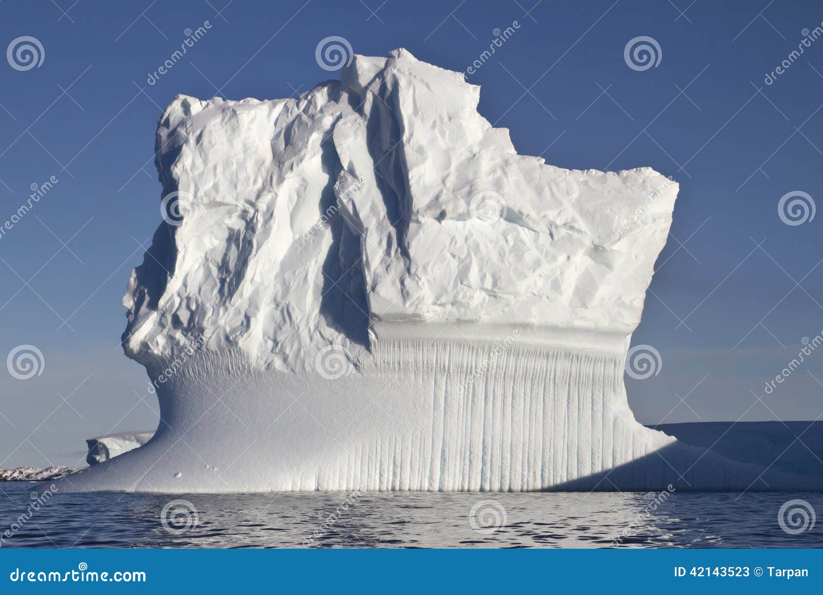 Rectangular Iceberg Sunny Summer Day in Antarctic Stock Image - Image ...
