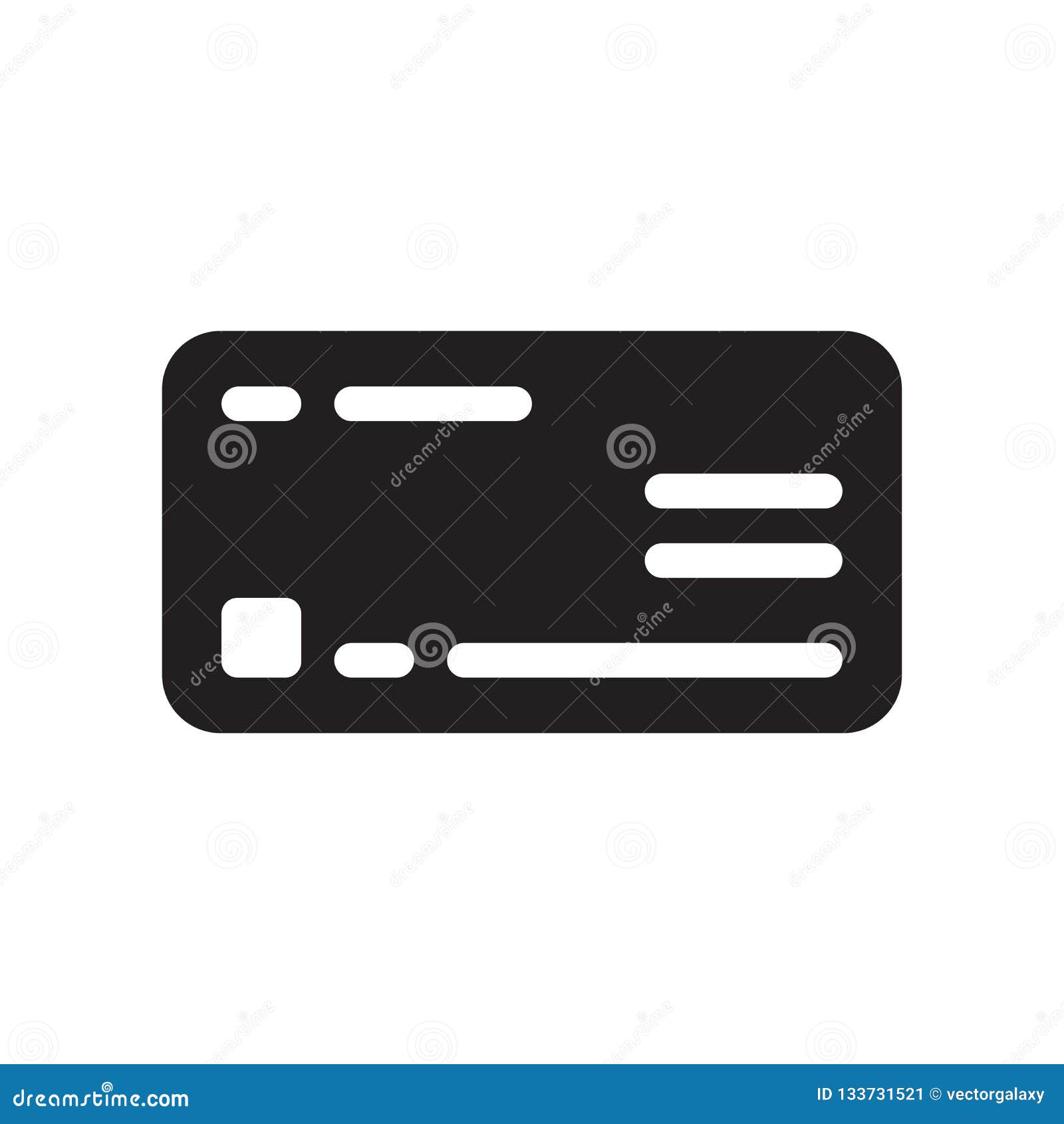 Rectangular Icon Isolated on White Background Stock Vector ...