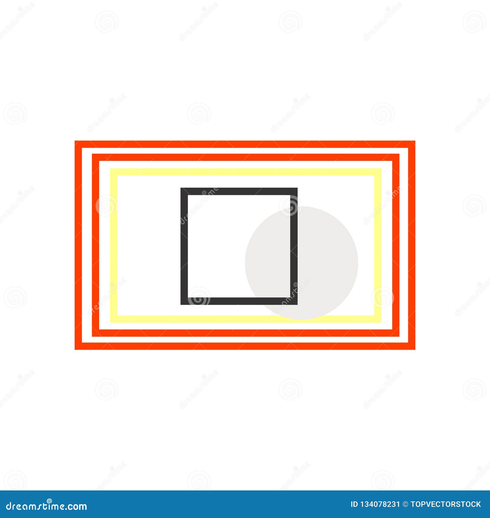 Rectangular Icon Vector Sign and Symbol Isolated on White Background ...