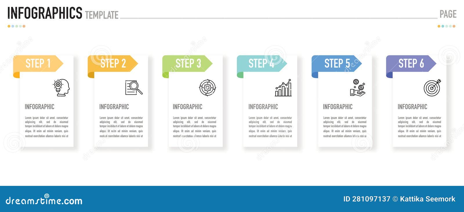 Rectangular Infographic for Business Presentation Stock Vector ...