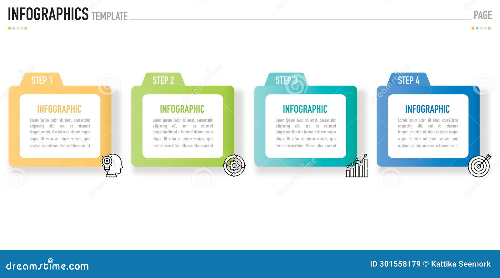 Rectangular Folder Infographic for Business Presentation Stock Vector ...