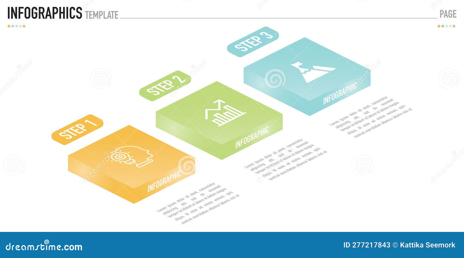 Rectangular Isometric Infographic for Business Presentation Stock ...