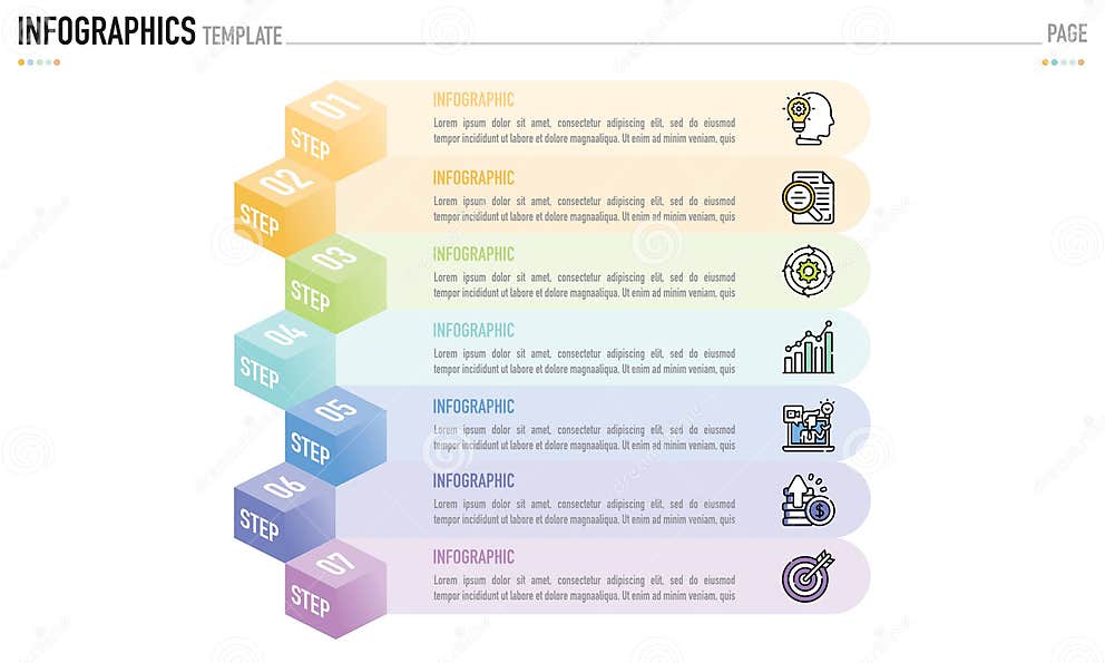 Rectangular Isometric Infographic for Business Presentation Stock ...