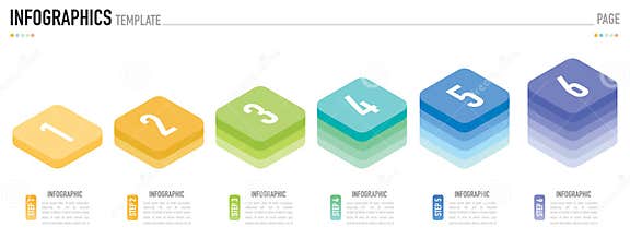 Rectangular Isometric Infographic for Business Presentation Stock ...