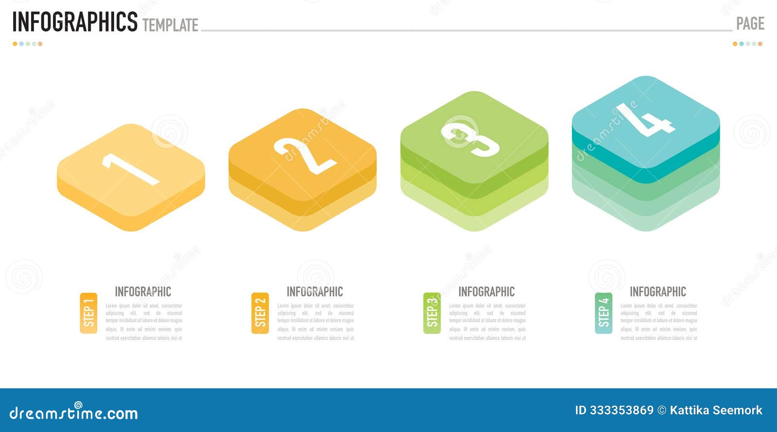 Rectangular Isometric Infographic for Business Presentation Stock ...