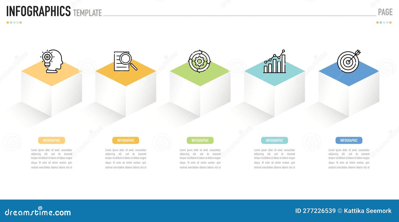 Rectangular or Cube Isometric Infographic for Business Presentation ...