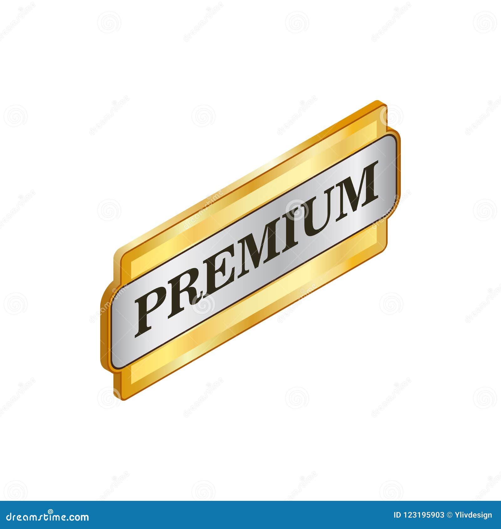 Rectangular Label Premium Icon, Isometric 3d Style Stock Illustration ...
