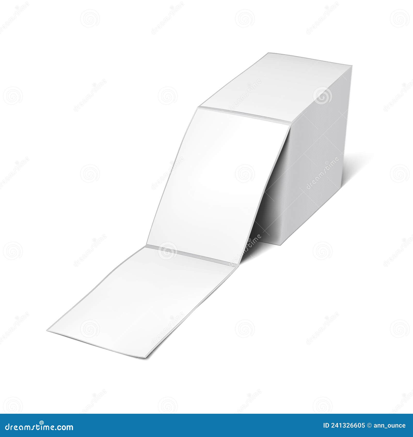 Rectangular Label Sticker Tear-off Line for Thermal Printer - Realistic ...