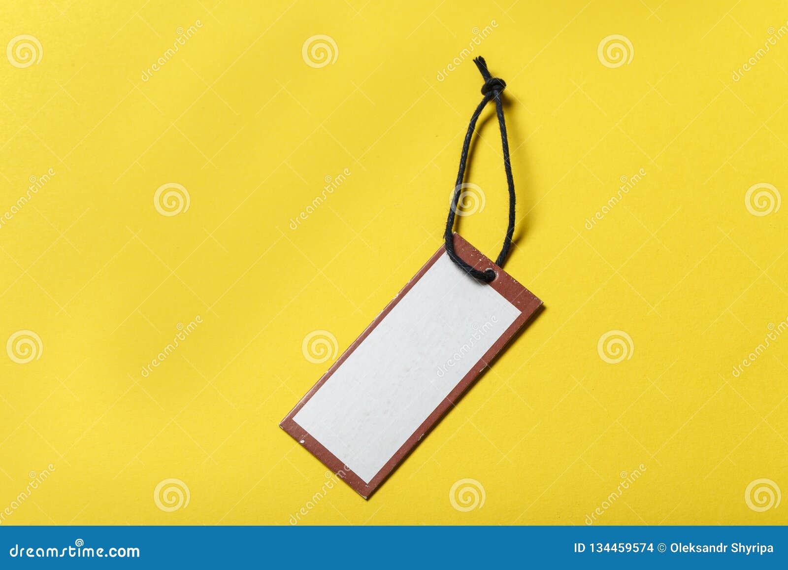 Rectangular Label on Yellow Background Stock Photo - Image of natural ...