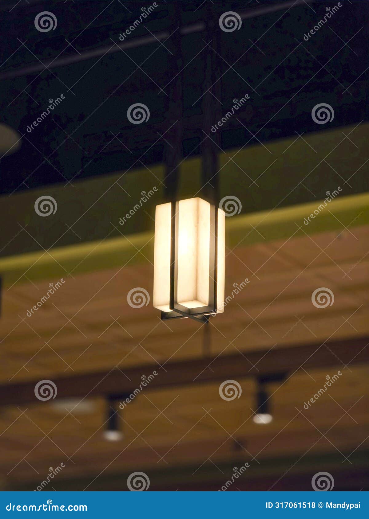 A Rectangular Lamp, Designed As an Indoor Light Fixture. Stock Photo ...